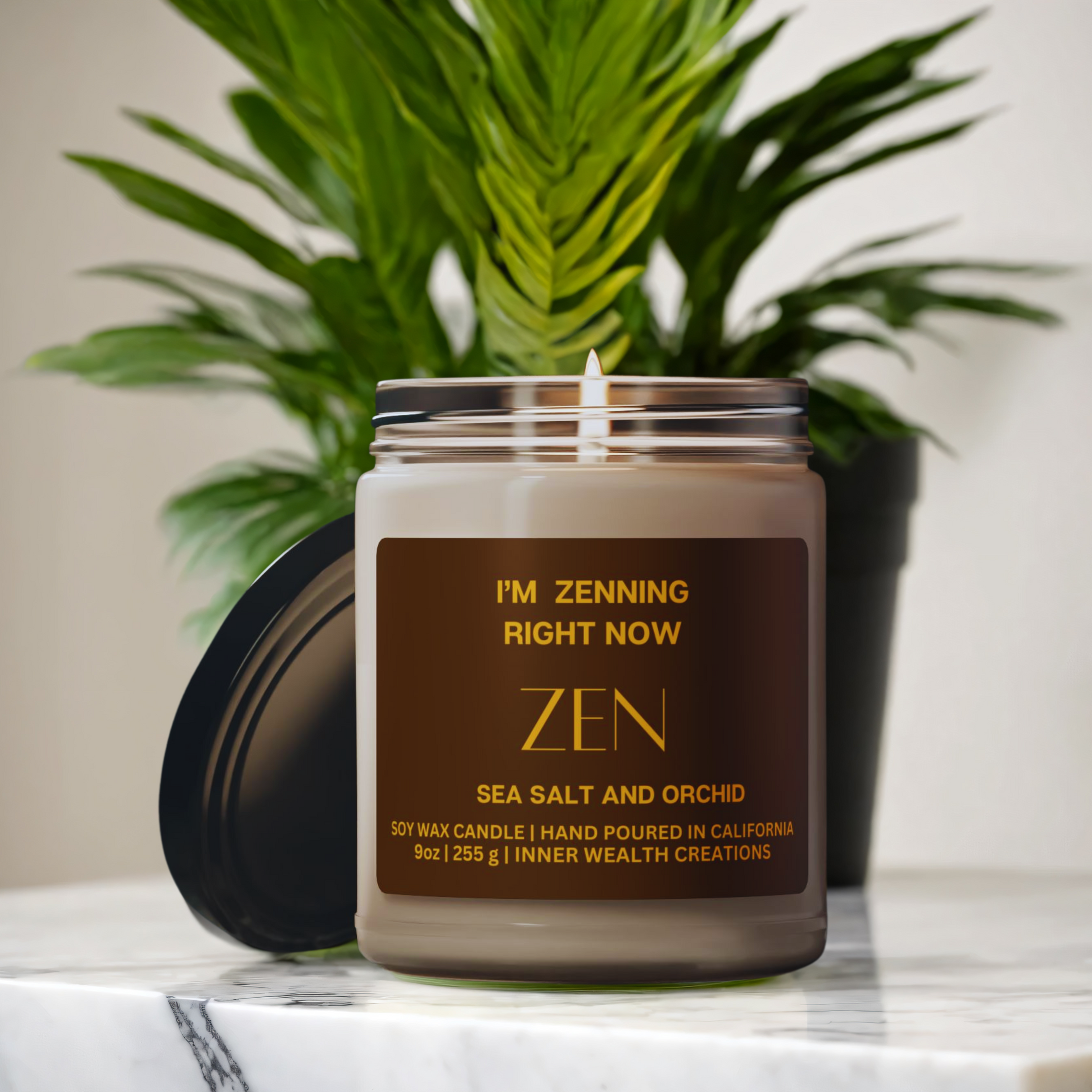Zen Candle, 9oz – Inner Wealth Creations